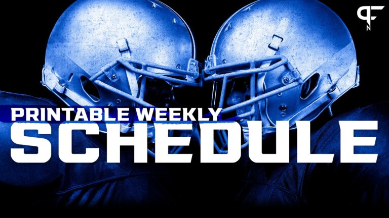 Printable NFL Weekly Schedule 2023 - Football Games Today